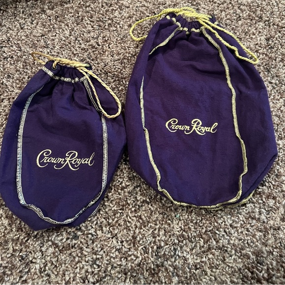 crown royal | Other | Two Crown Royal Felt Drawstring Bags | Poshmark